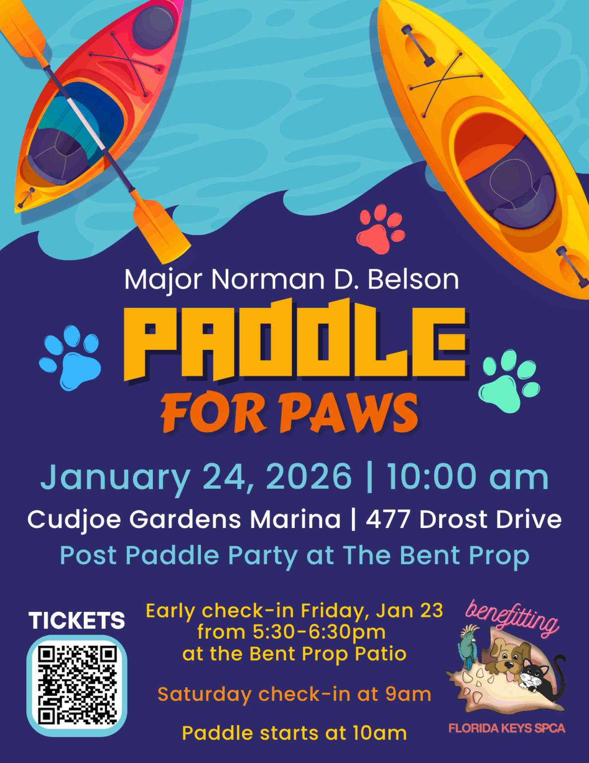 2026 Paddle For Paws Flyer | Florida Keys SPCA